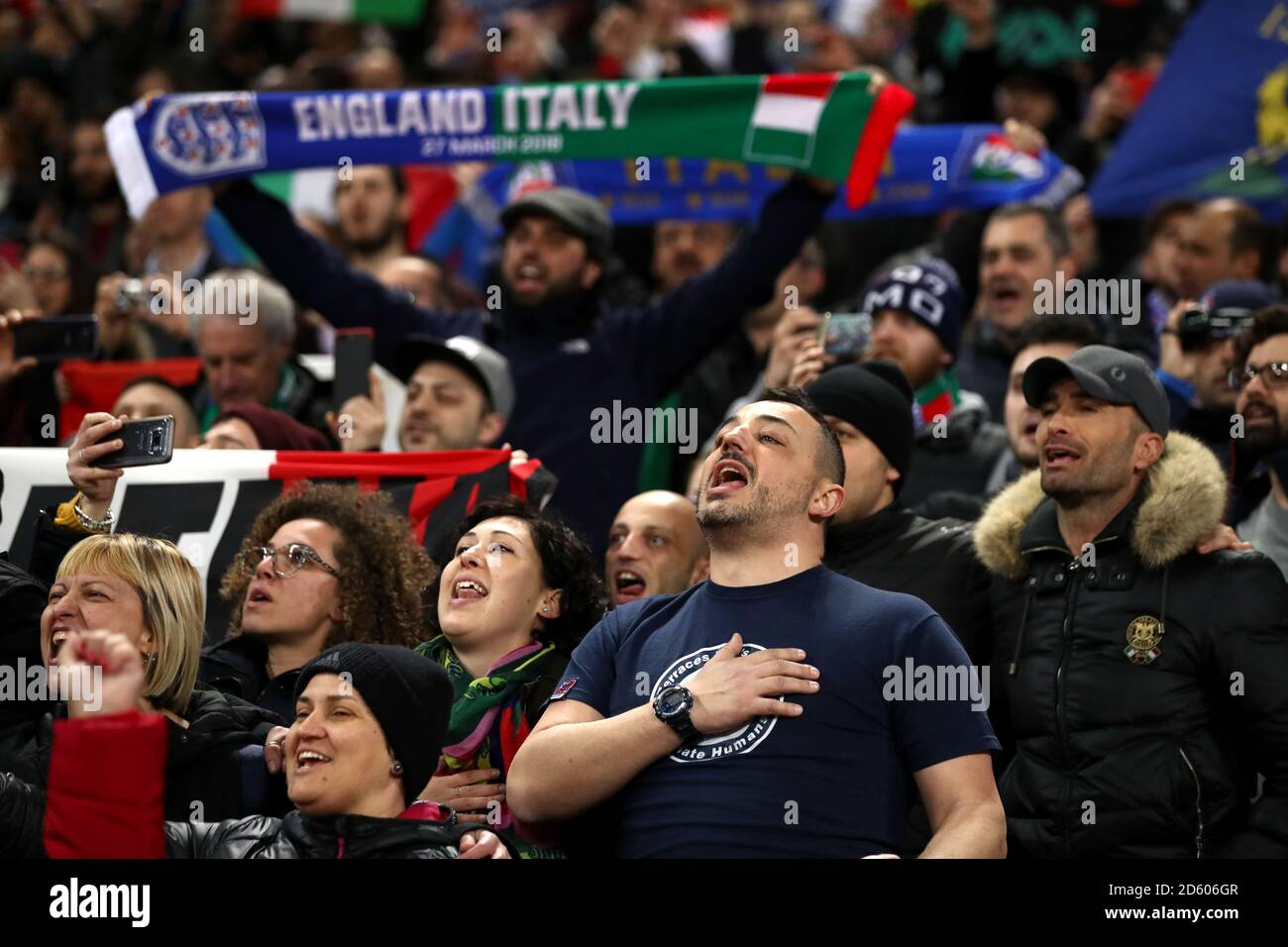 Italy fans in the stands Stock Photo - Alamy