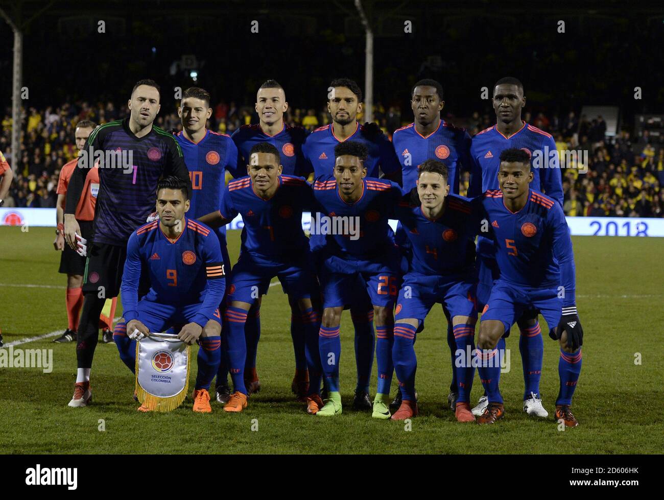 Colombia team group shot ahead of the match Stock Photo - Alamy