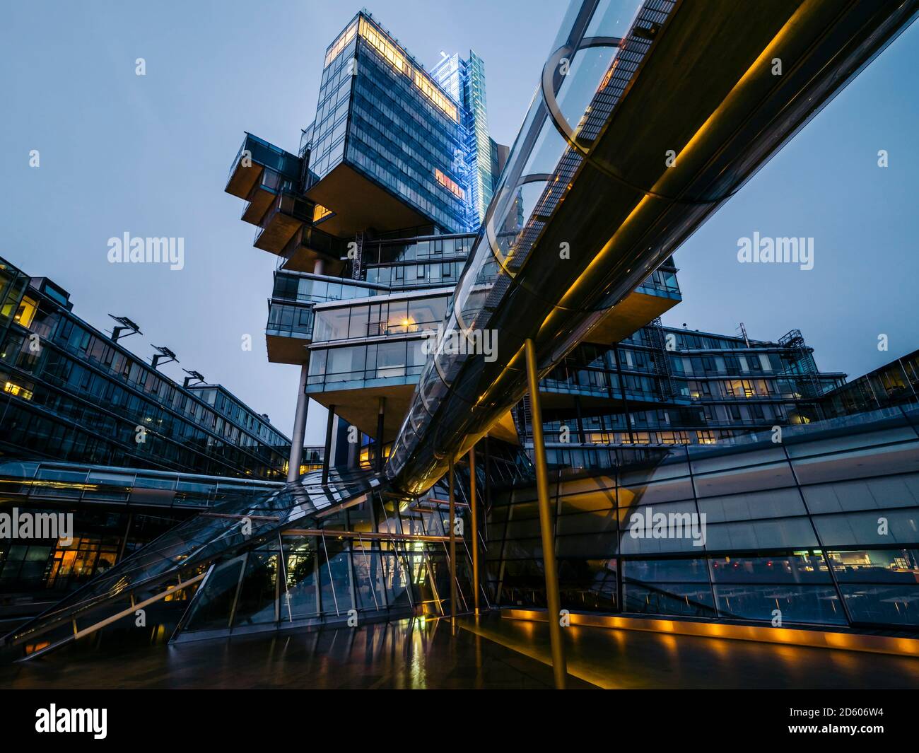 Germany, Hannover, Futuristic architecture of Nord LB building Stock ...