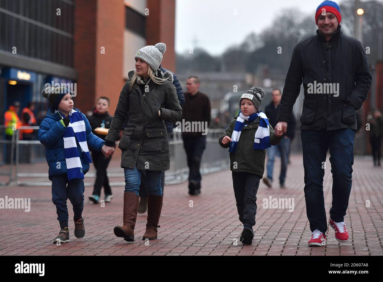 Blackburn Rovers fans arrive at Ewood Park Stock Photo - Alamy