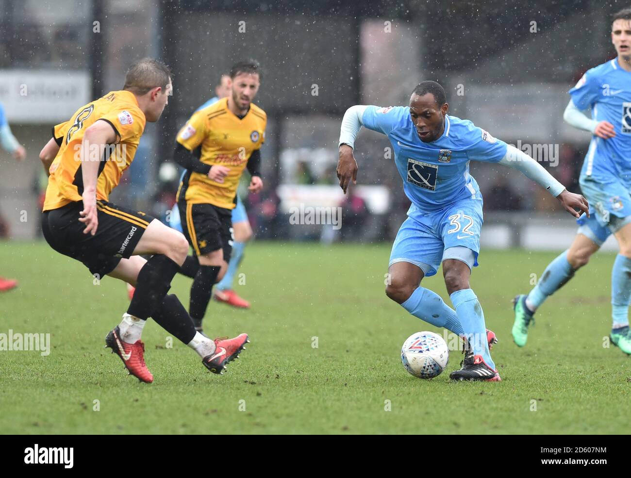 Newport County's Matty Dolan and Coventry City's Kyle Reid (right ...