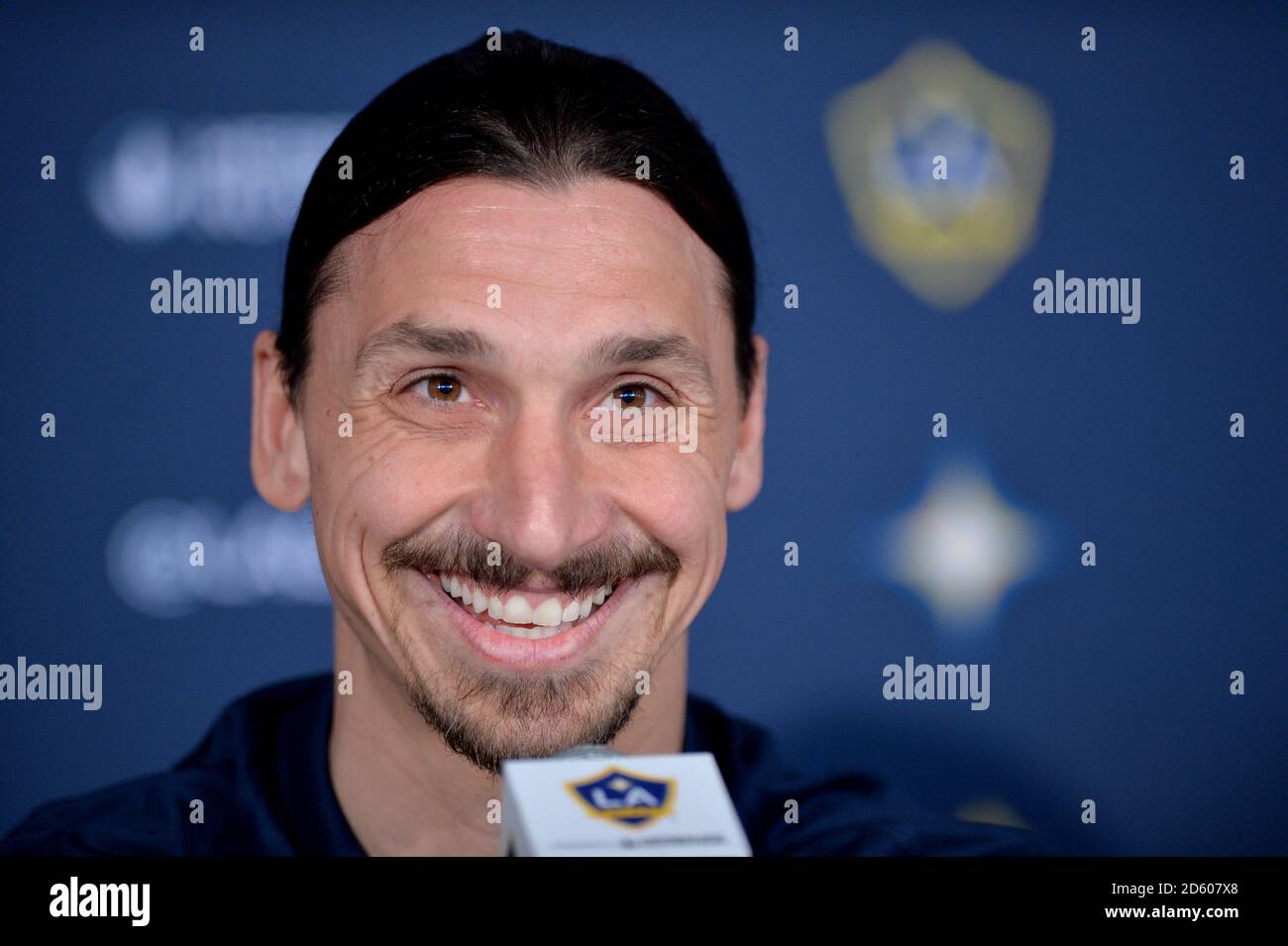 Zlatan Ibrahimovic during a press conference for Los Angeles Galaxy at ...