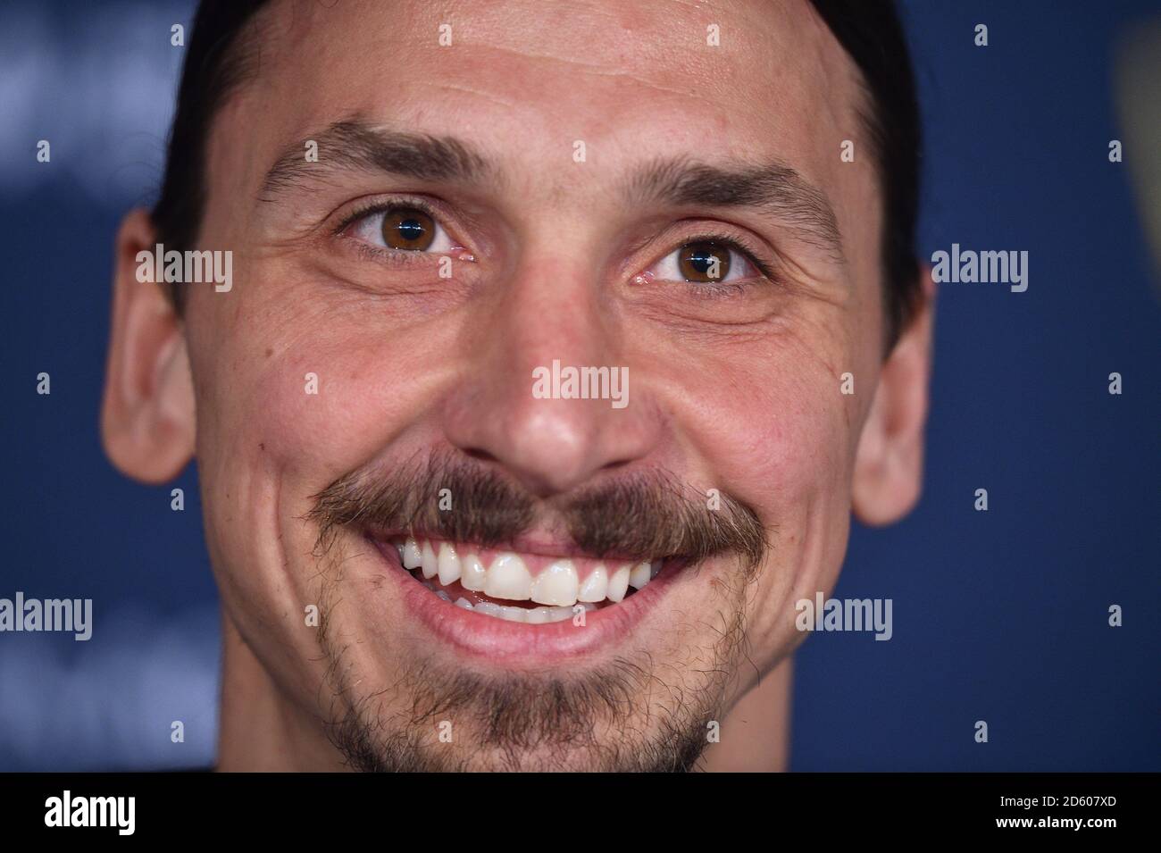 Zlatan Ibrahimovic during a press conference for Los Angeles Galaxy at ...