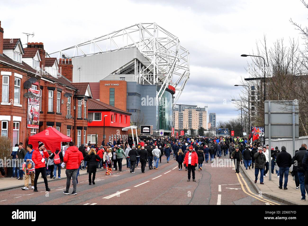 A general view of fans outside the ground Stock Photo - Alamy