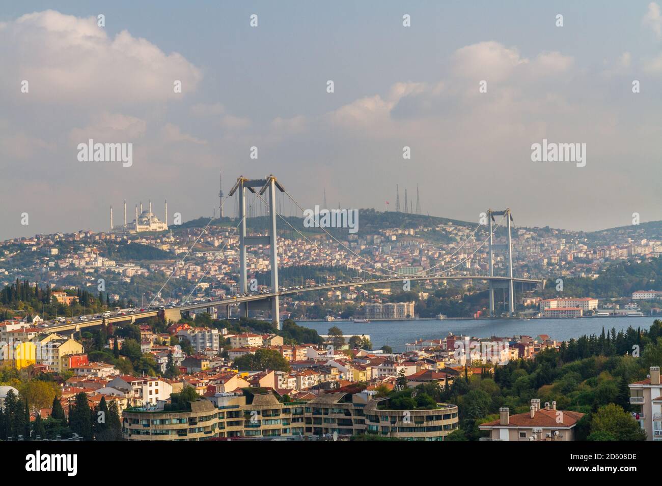 The Suspension Bosphorus Bridge or 15 July Martyrs Bridge in Istanbul ...