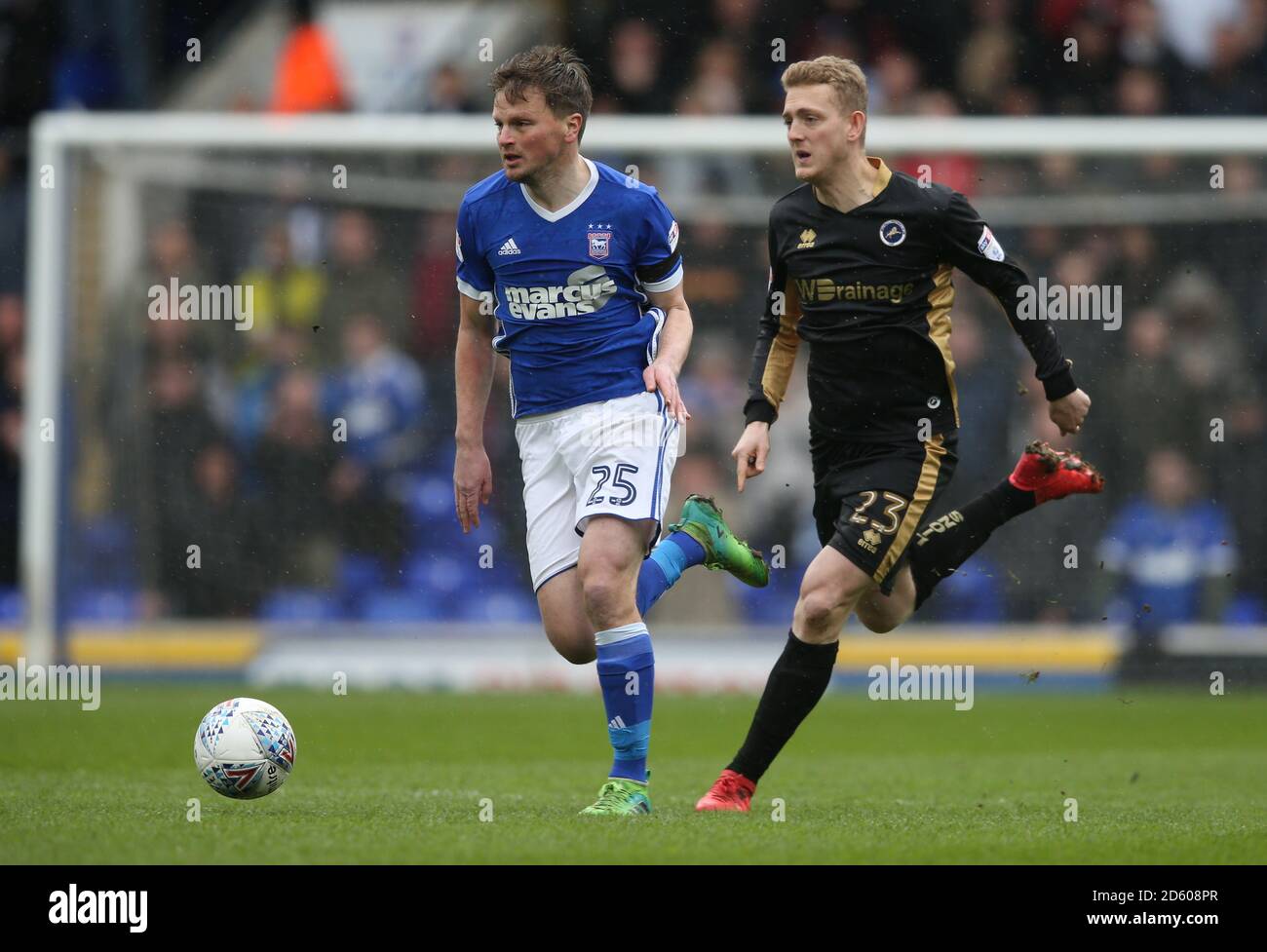 Ipswich Town's Stephen Gleeson and Millwall's George Saville Stock ...