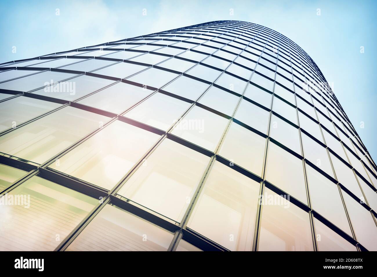 Glass front of office building at media harbor hi-res stock photography ...