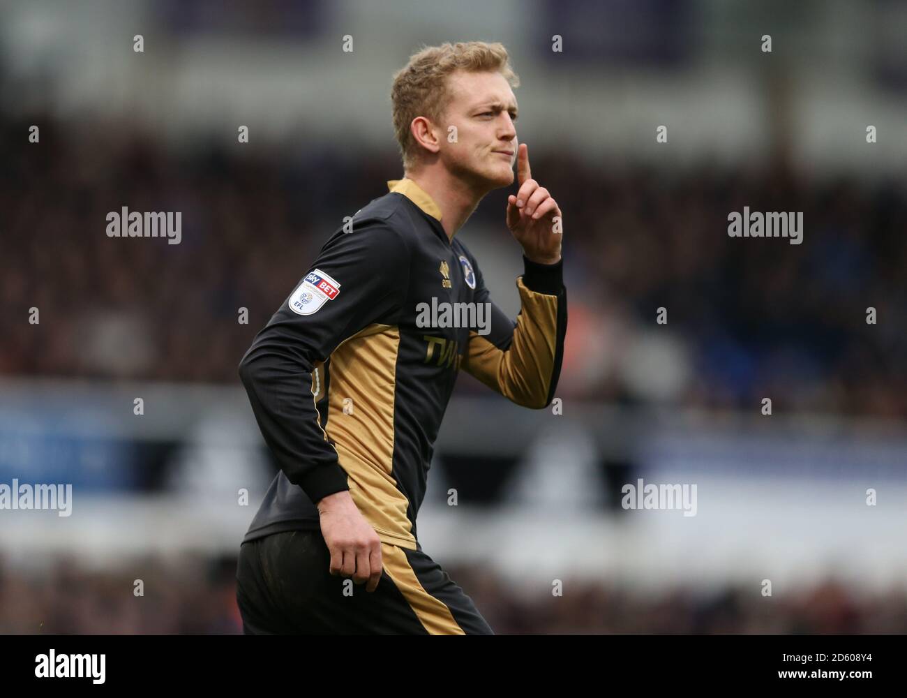 Millwall's George Saville celebrates scoring their second goal Stock ...