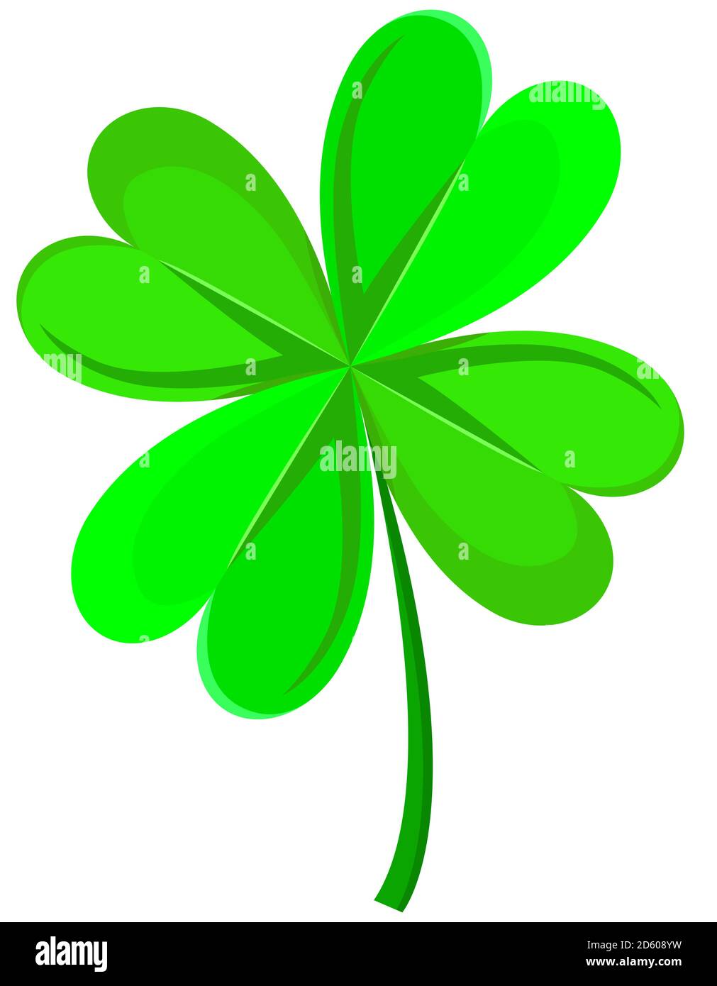 Symbol of good luck. Clover in cartoon style Stock Vector Image & Art ...