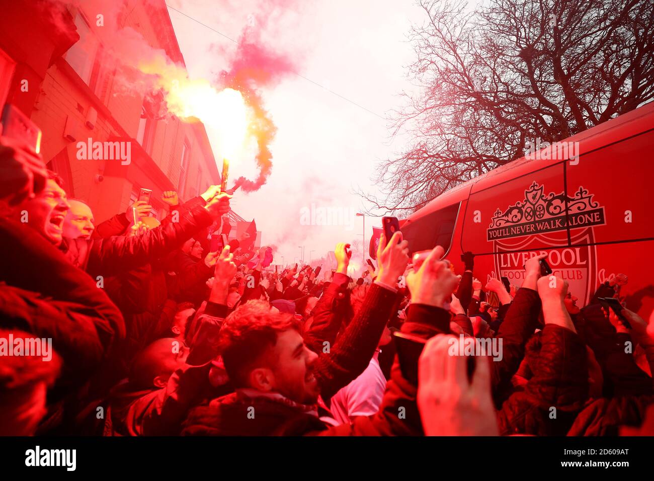 Flares set off fans hi-res stock photography and images - Alamy