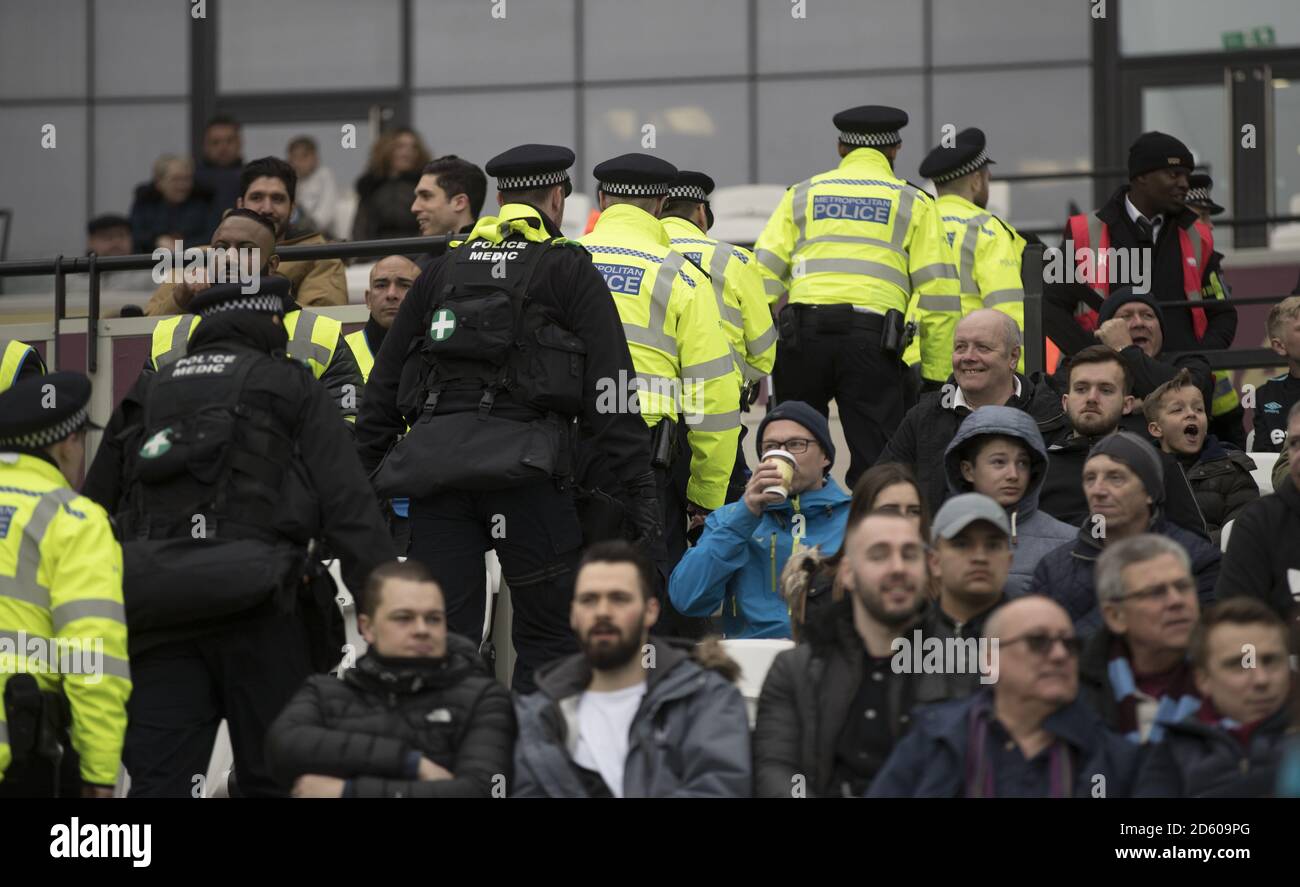 Police walking around the London Stadium Stock Photo - Alamy