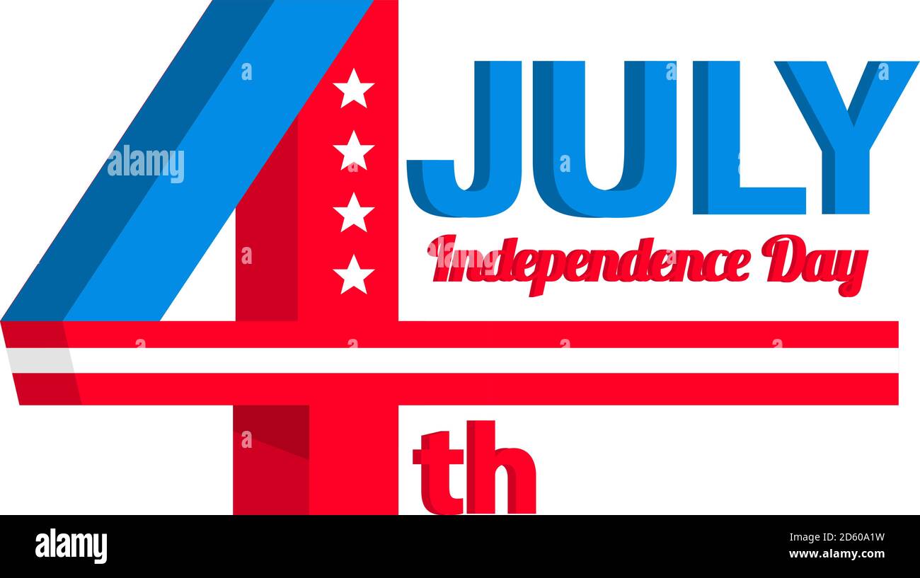 July 4 Independence Day USA.Concept of design of a banner Stock Vector ...