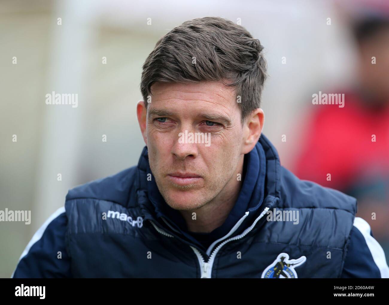Bristol Rovers Manager Darrell Clarke prepares for kick off Stock Photo ...