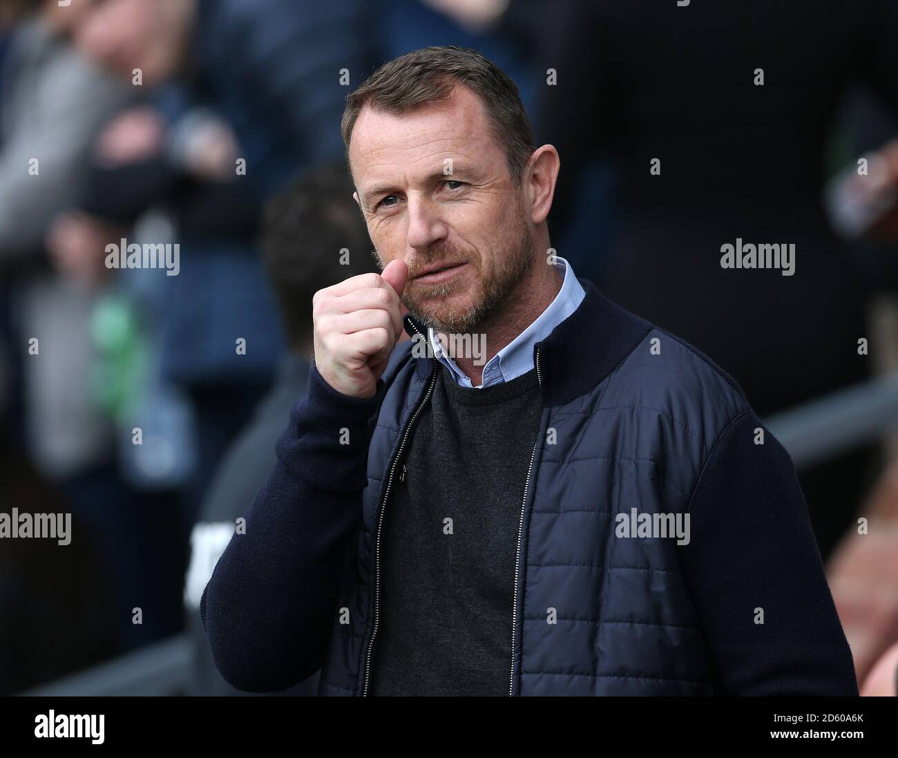 Derby County's manager Gary Rowett looks happy against Bolton Wanderers ...