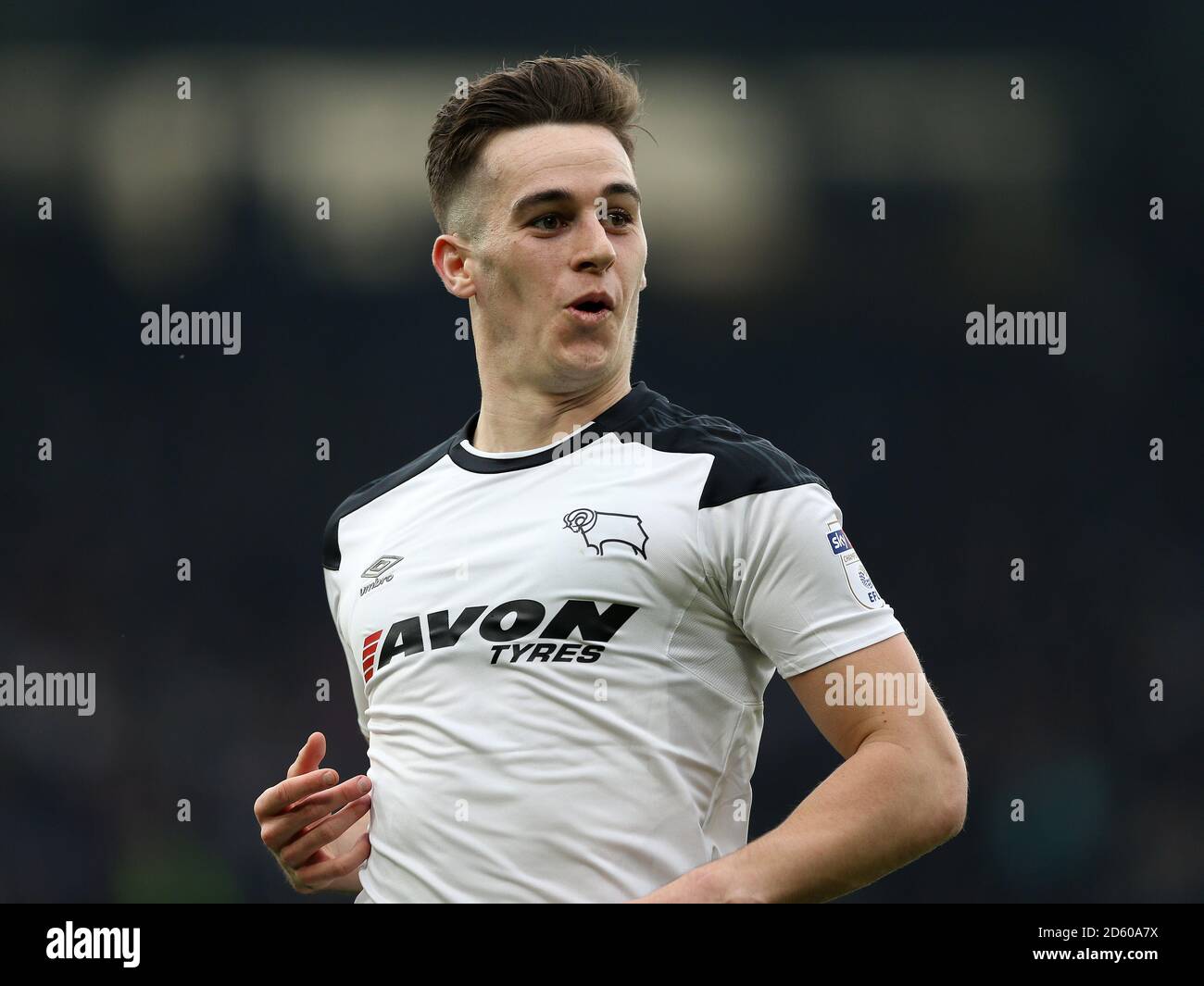 Derby County's Tom Lawrence celebrates scoring the 3rd goal against ...