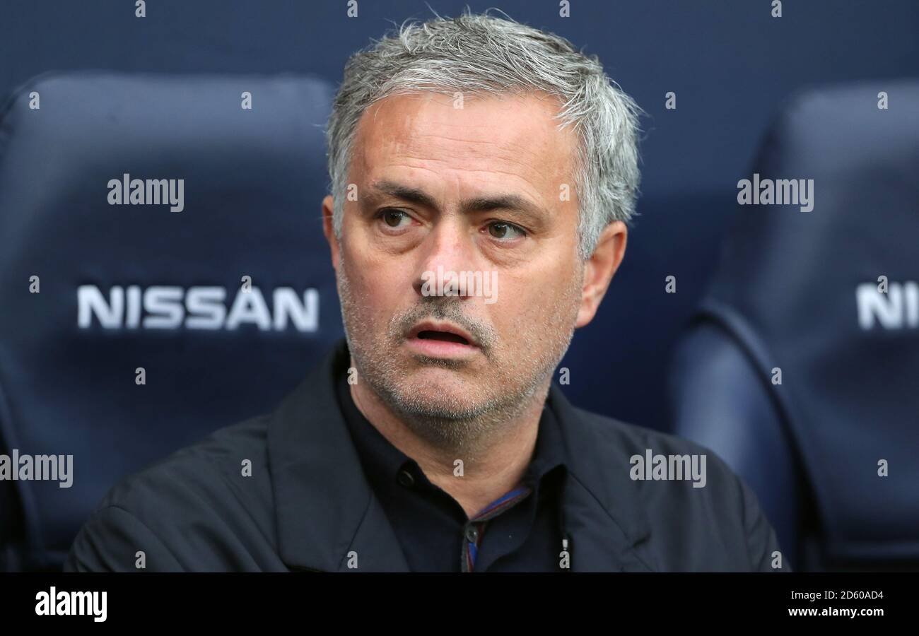 Manchester United manager Jose Mourinho during the game Stock Photo - Alamy