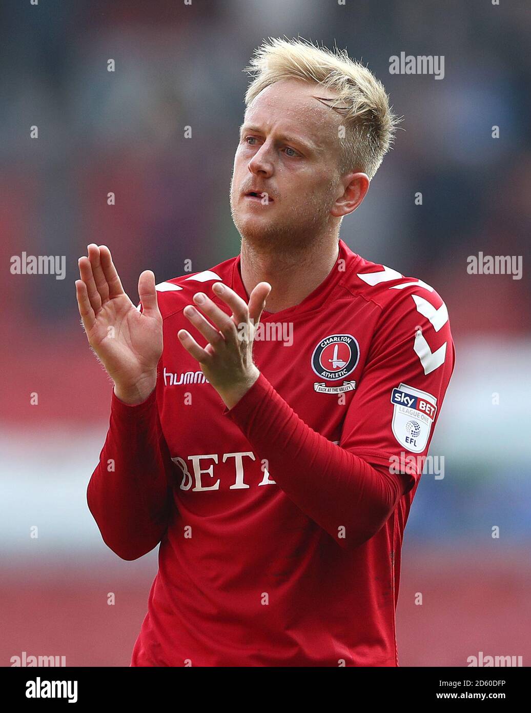 Charlton Athletic's Ben Reeves acknowledges the fans after the final ...