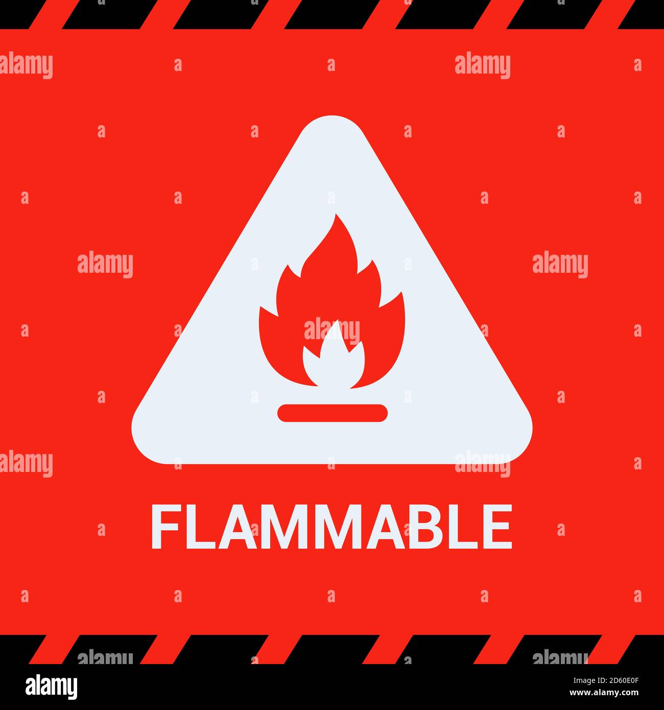the red sticker is flammable. fire in a triangle. warning about the ...