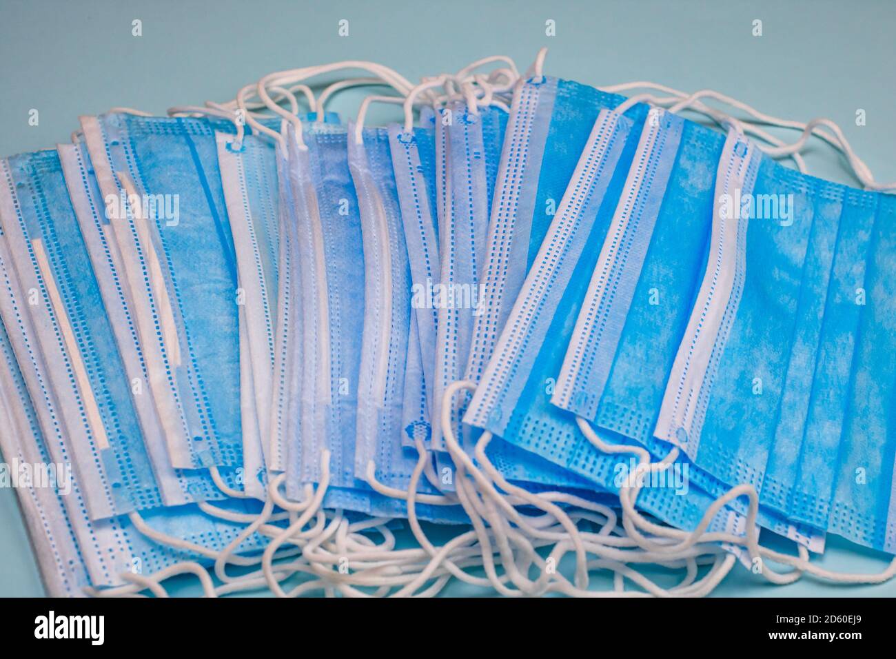 Close up and detail of medical hygienic mask, face protective surgical ...