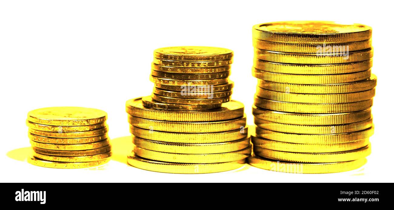 Pile of old coins representing wealth and luxary Stock Photo - Alamy
