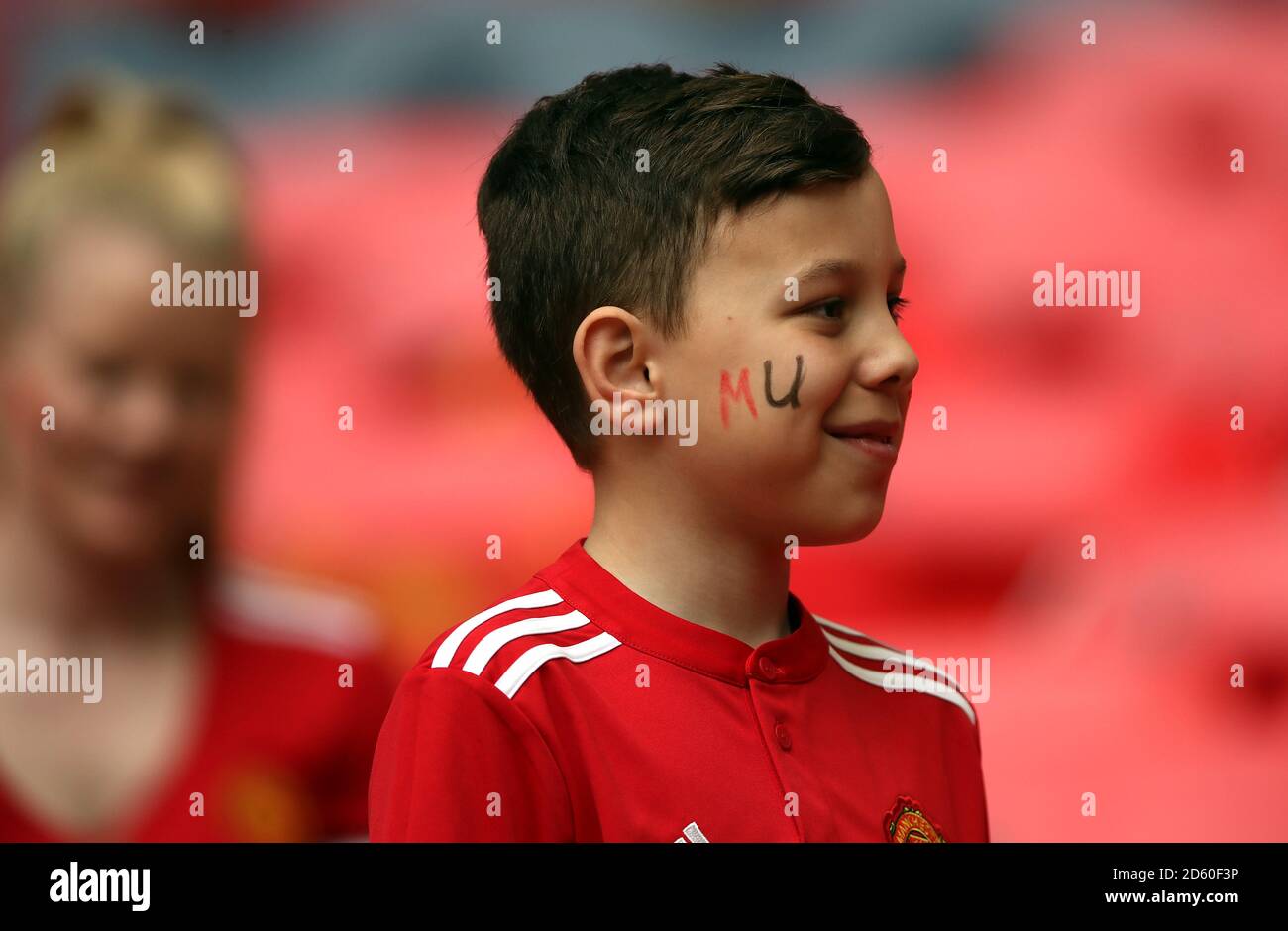 Football face paint manchester united hi-res stock photography and ...