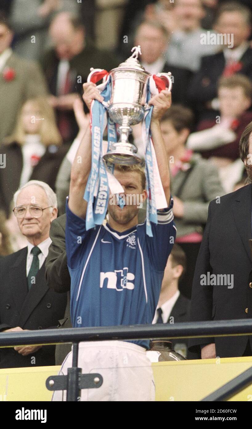 Rangers captain Arthur Numan gets his hands on the Scottish Cup Stock ...