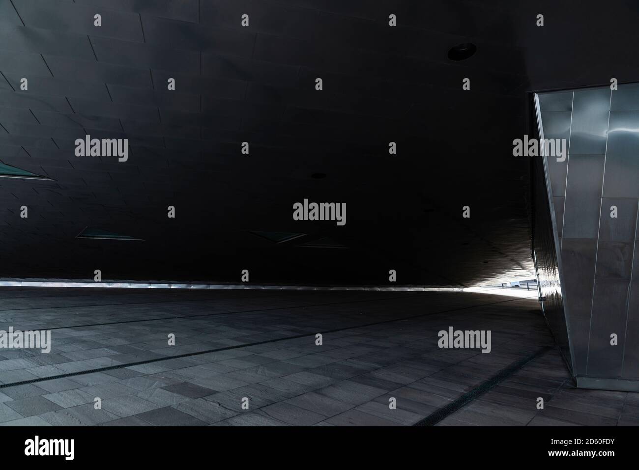 Copenhagen, Denmark - August 27, 2019: Abstract angle shot of the ...