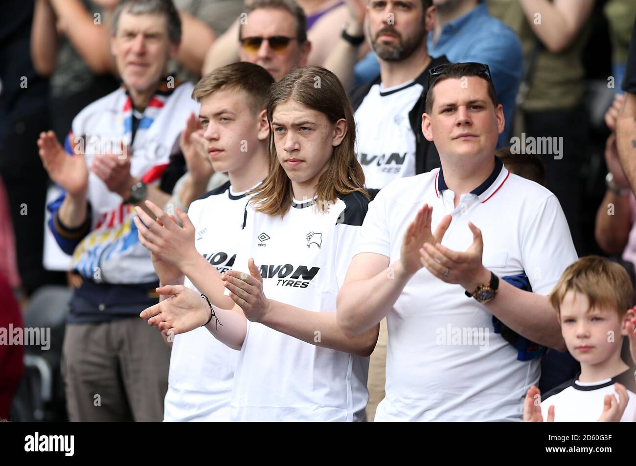 Derby County fans in the stands Stock Photo - Alamy