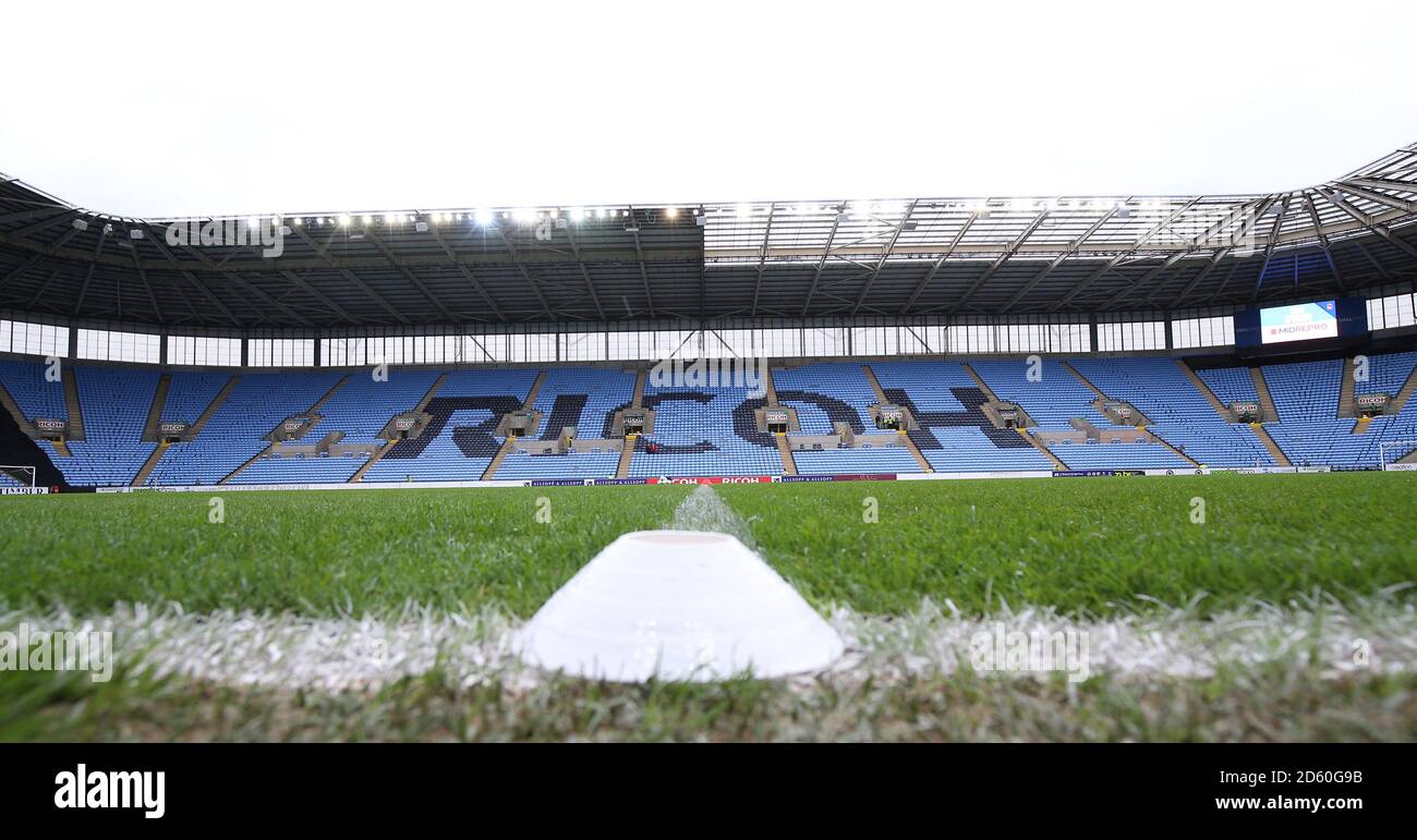 A general view inside Ricoh Arena before the game between Coventry City ...