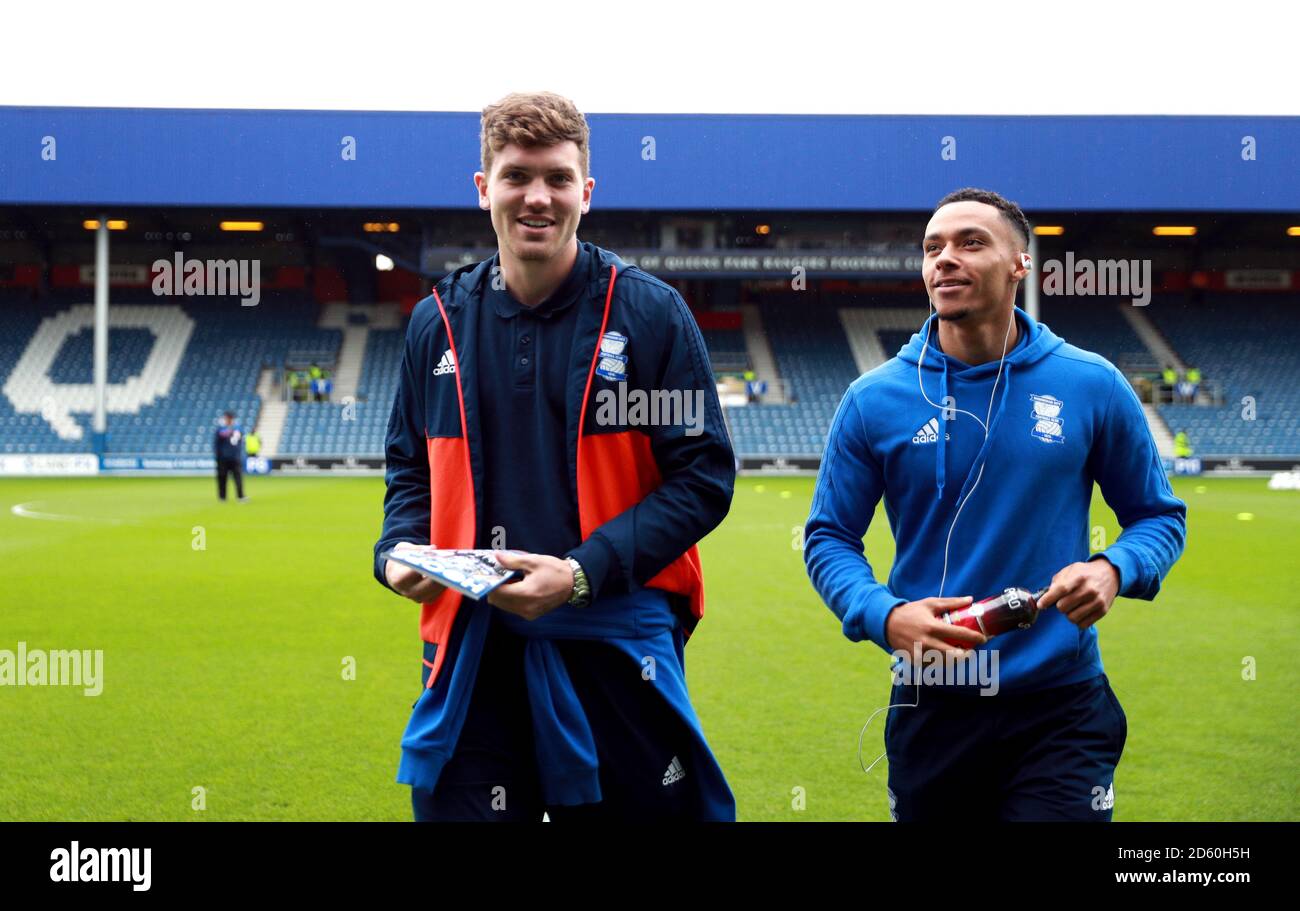 Birmingham City's Josh Dacres-Cogley (right) and Sam Gallagher before ...