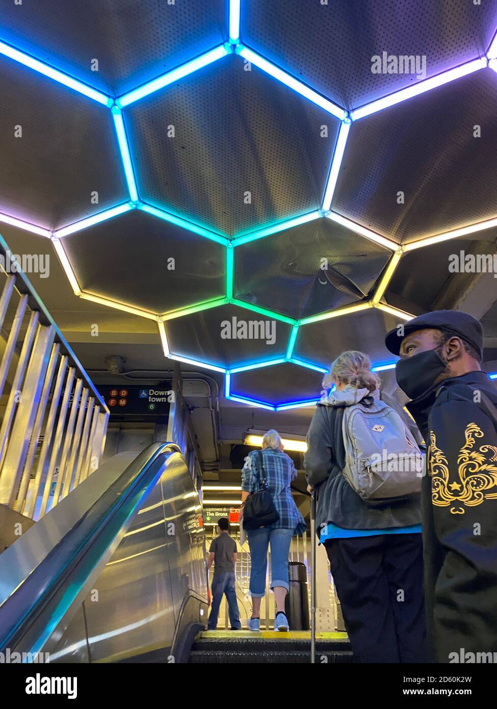 Escalator connecting the Broadway/Lafayette F train subway stop to the ...