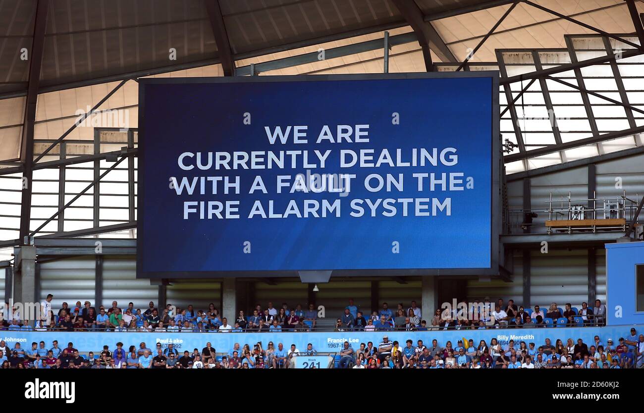 A message regarding a fault with the fire alarm system is shown on the ...