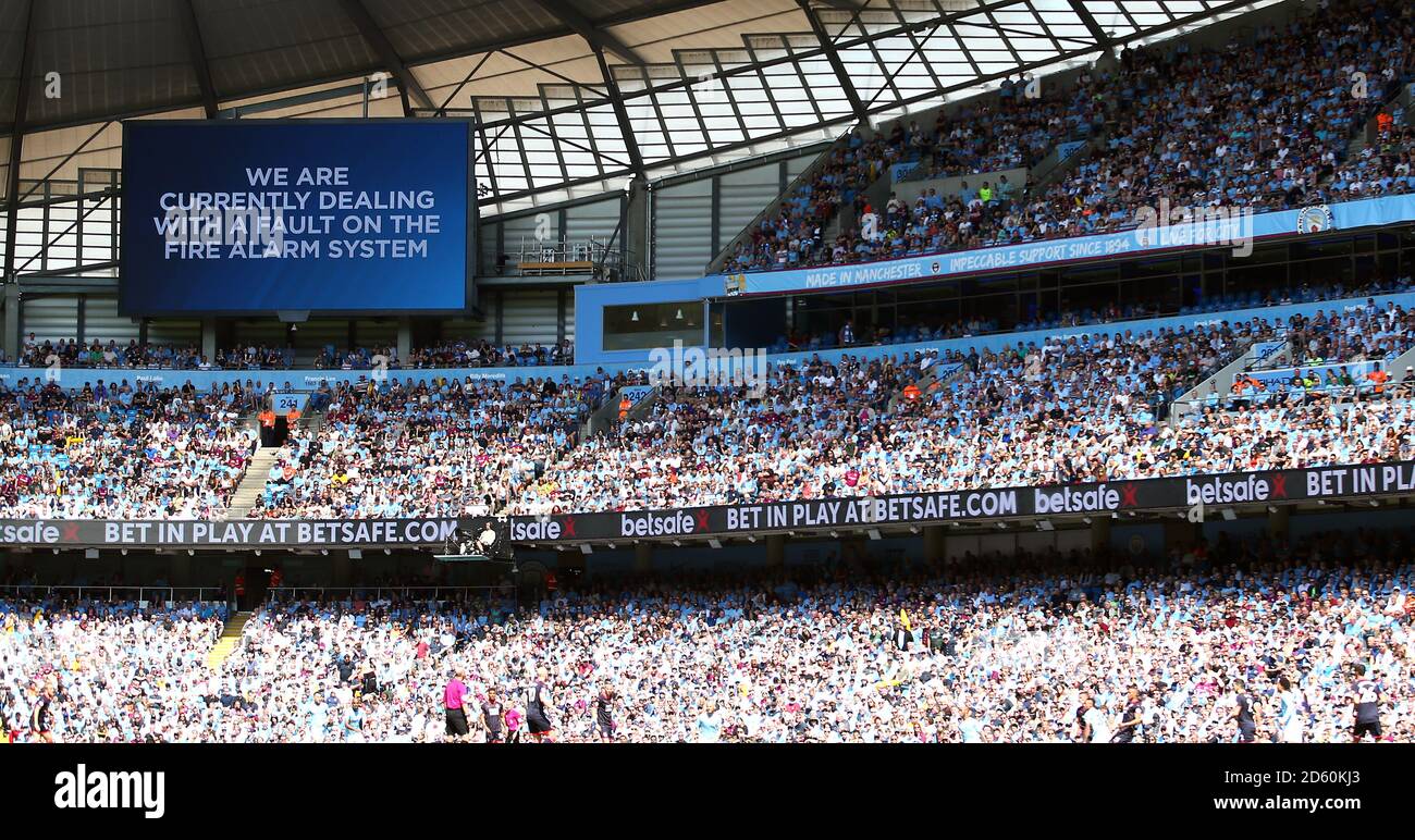 A message regarding a fault with the fire alarm system is shown on the ...