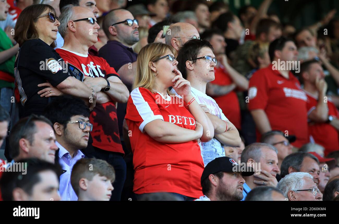 Charlton fans during the game Stock Photo - Alamy