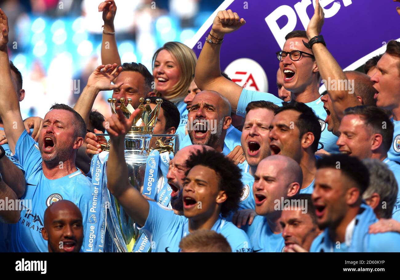 Premier league trophy guardiola hi-res stock photography and images - Alamy