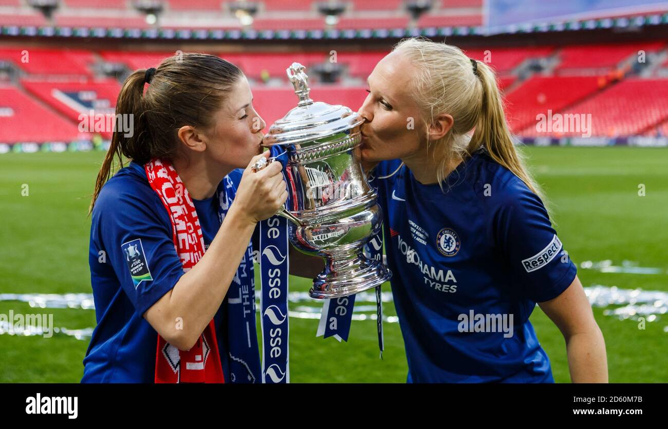 Chelsea's Maren Mjelde, (left) and Chelsea's Maria Thorisdottir, (right ...