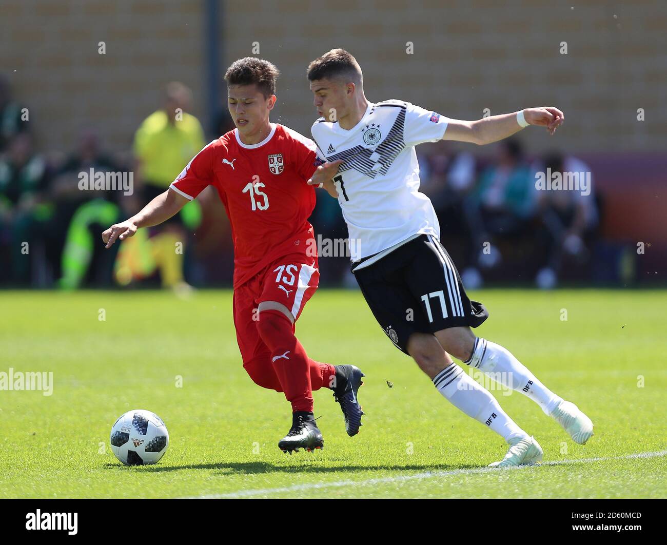 Serbia's Martin Novakovic (left) and Germany's Fabrice Hartmann battle ...