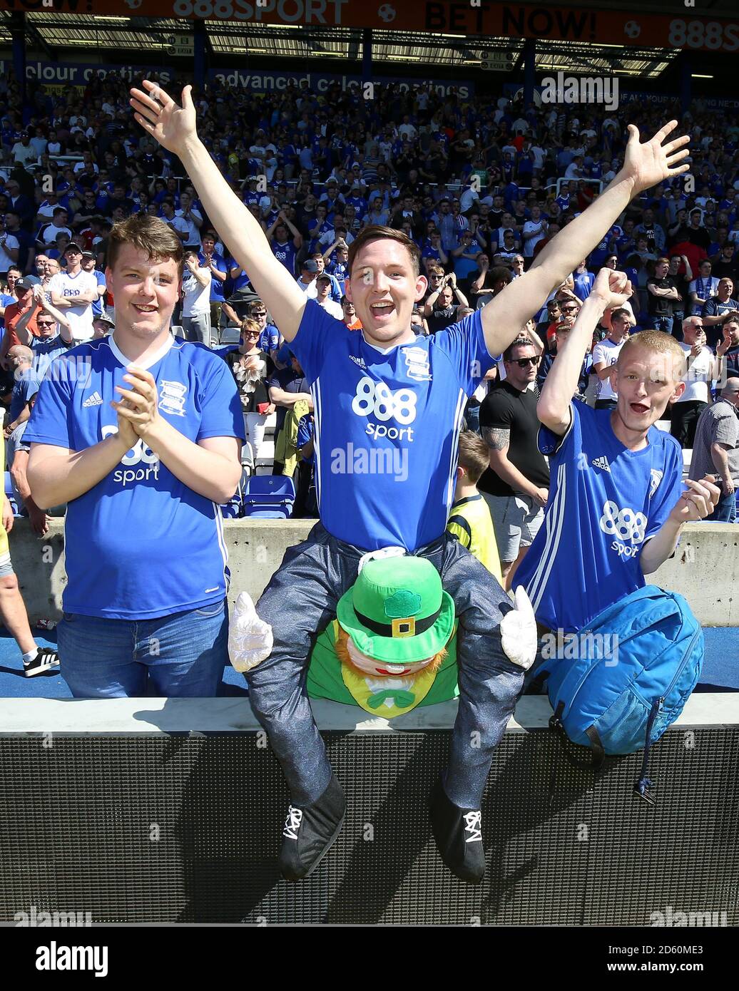 Birmingham City fans in the stands show their support Stock Photo - Alamy