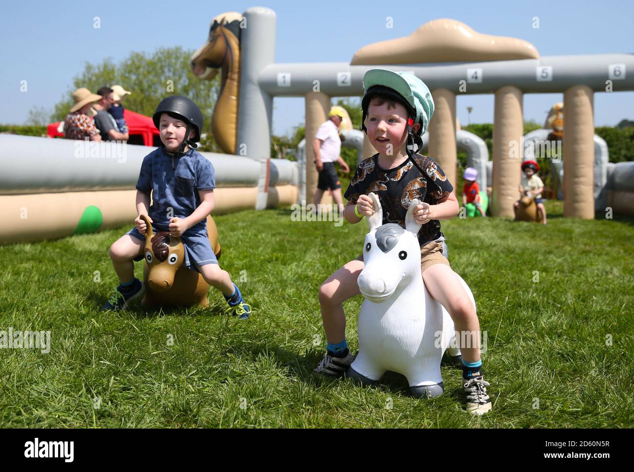 Children enjoy their day at the races hi-res stock photography and ...