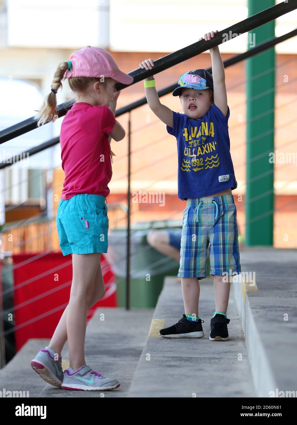 Racegoers during Kids Carnival Day at warwick Races Stock Photo - Alamy