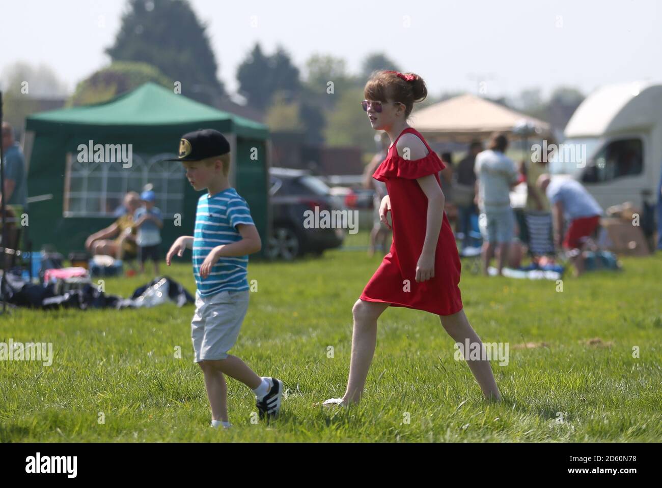 Racegoers during Kids Carnival Day at warwick Races Stock Photo - Alamy