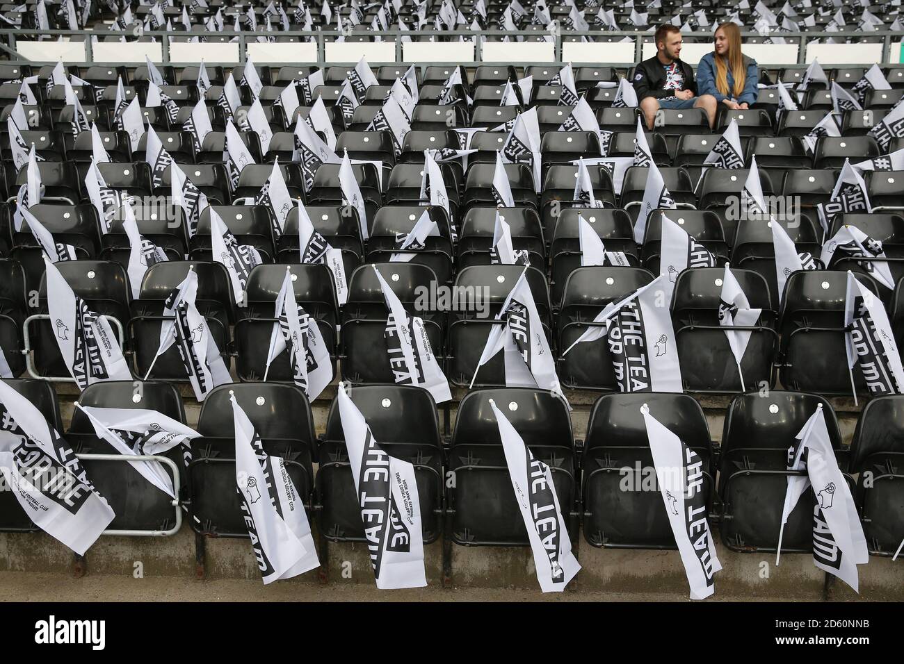 Derby County's fans before the match at Pride Park Stadium Stock Photo ...