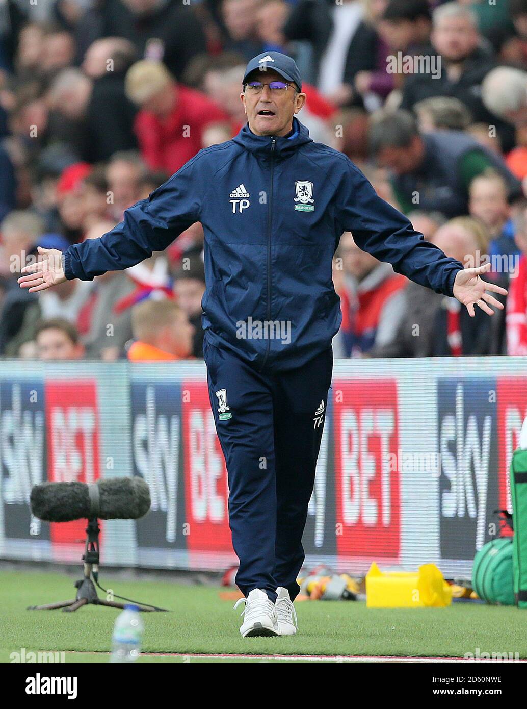 Middlesbrough manager Tony Pulis on the touchline Stock Photo - Alamy