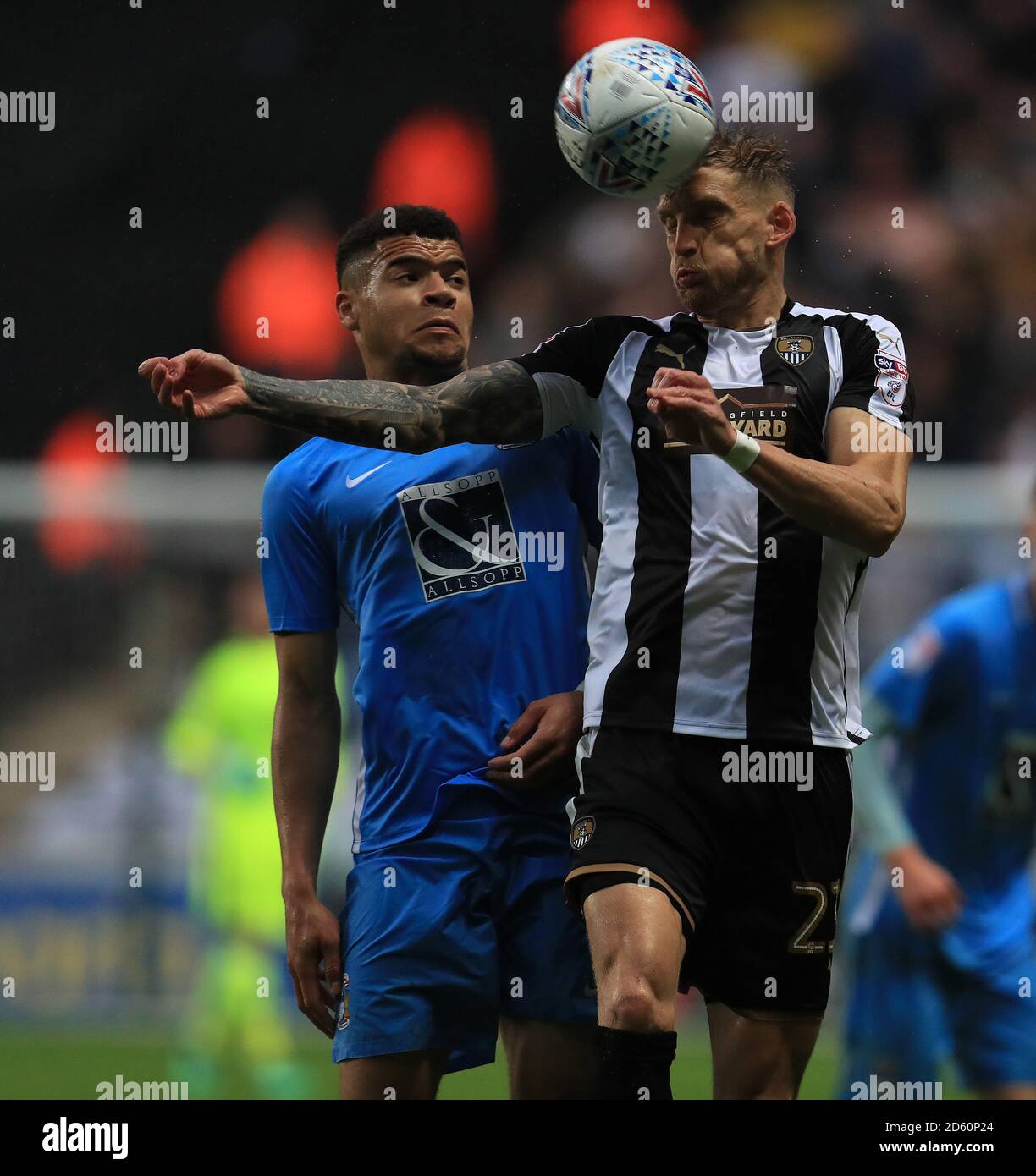 Coventry City's Max Biamou and Notts County's Daniel Jones Stock Photo ...