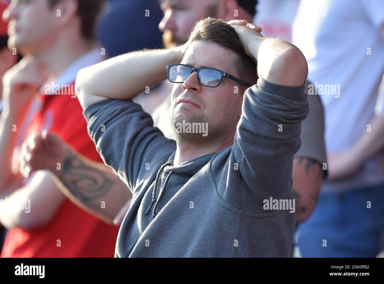 Dejected Charlton Athletic fans Stock Photo - Alamy