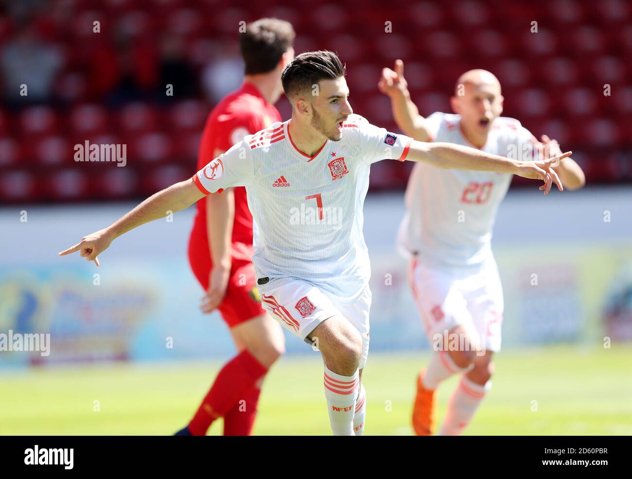 Spain's Alejandro Baena Rodriguez celebrates scoring the first goal ...