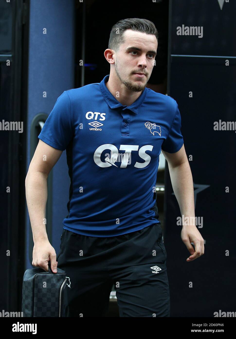 Derby County's Jamie Hanson arriving before the game Stock Photo - Alamy