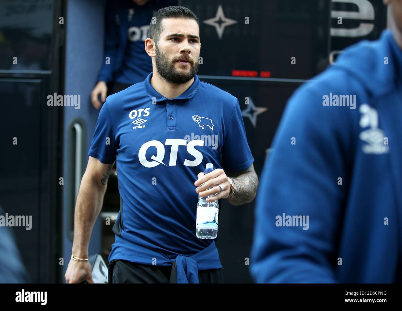 Derby County's Bradley Johnson arriving before the game Stock Photo - Alamy