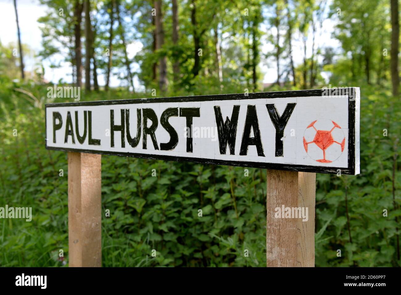 A detail view of a Paul Hurst Way road sign Stock Photo - Alamy