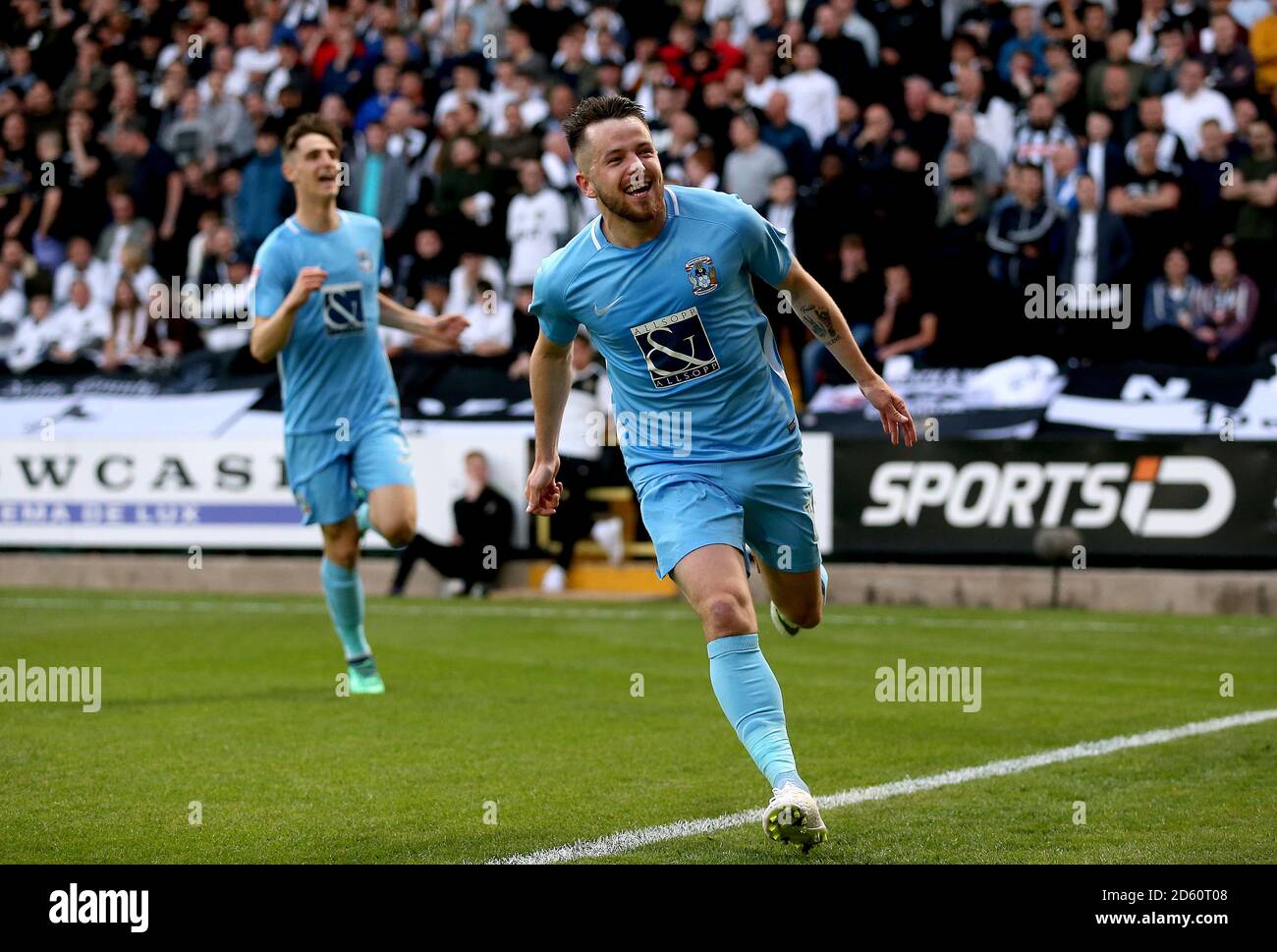 Coventry City's Marc McNulty (right) celebrates scoring his side's ...